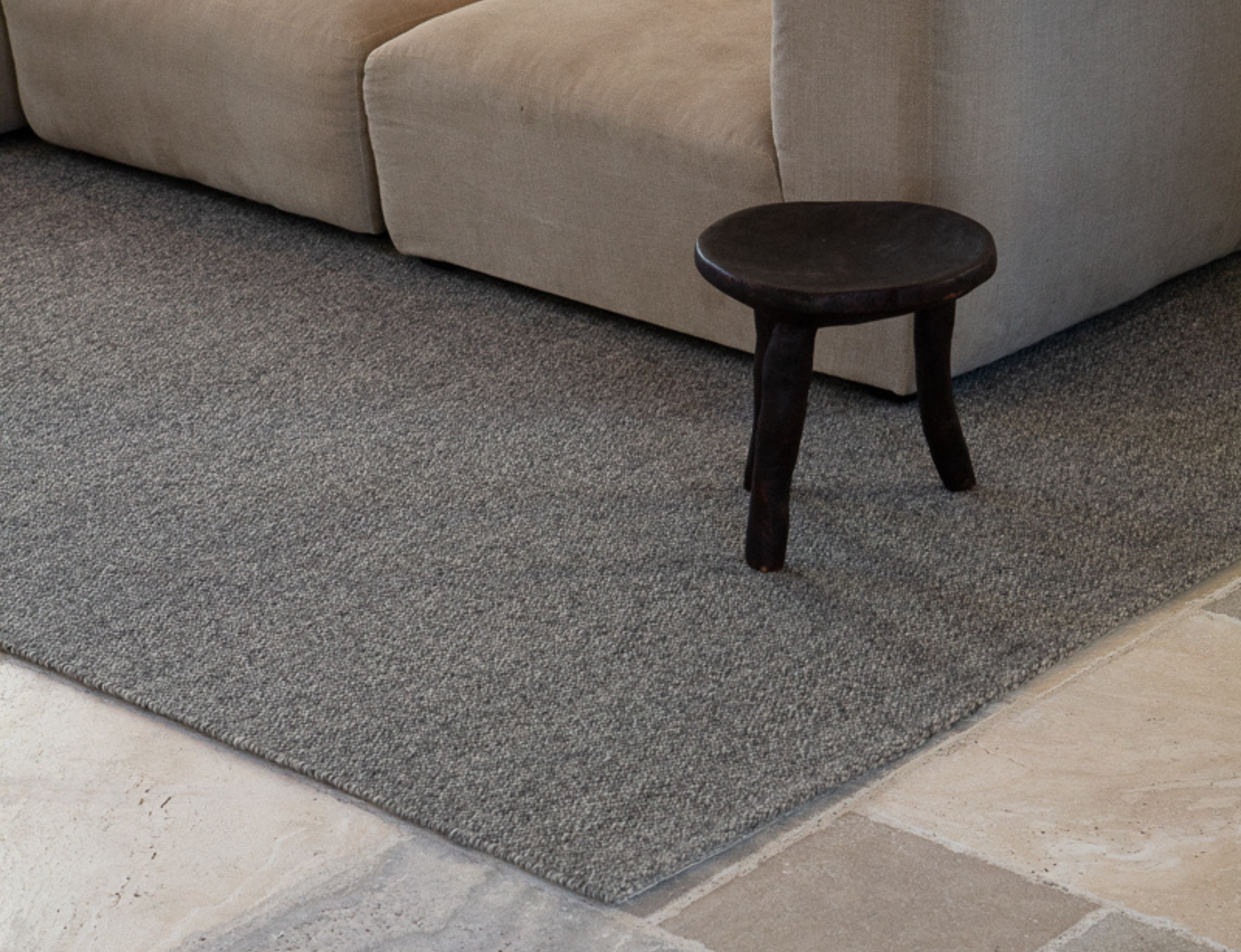 Nodi Twisted Wool Rug Charcoal